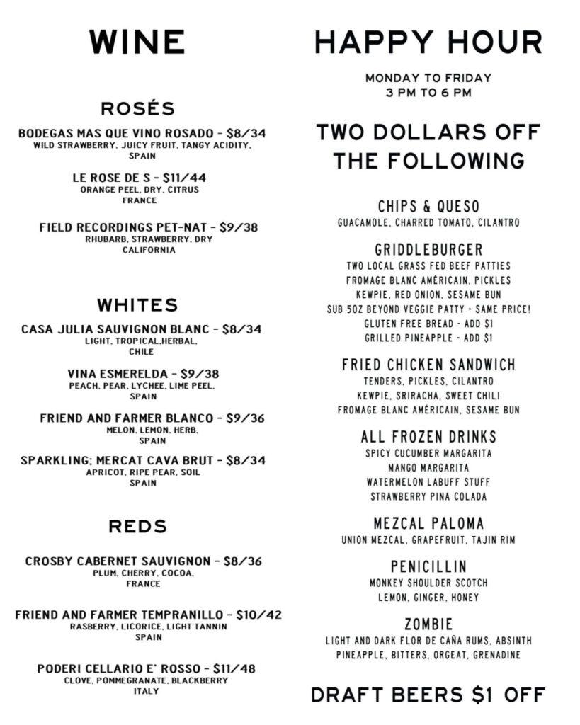 Menu – Kinda Tropical